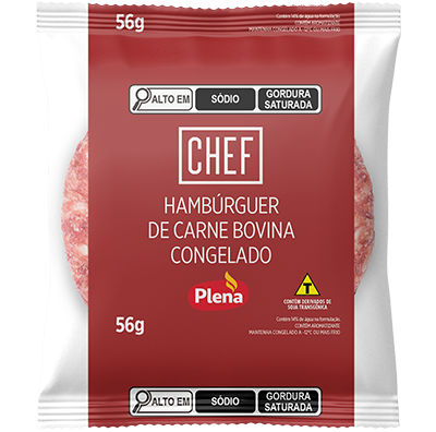 Hambúrguer de Carne Bovina - Chef - Plena Alimentos