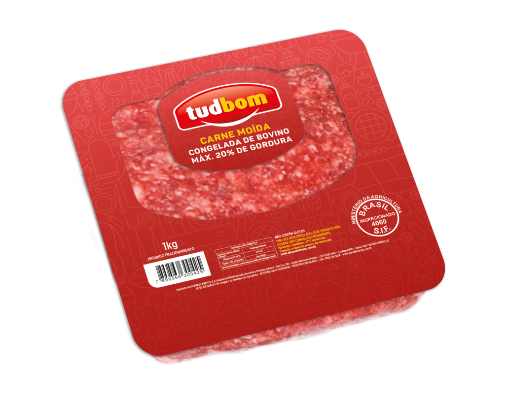 Carne Moída de Bovino 1kg - Tudbom - Plena Alimentos